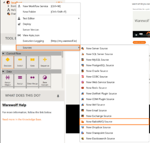 Creating a RabbitMQ Source – Warewolf Knowledge Base